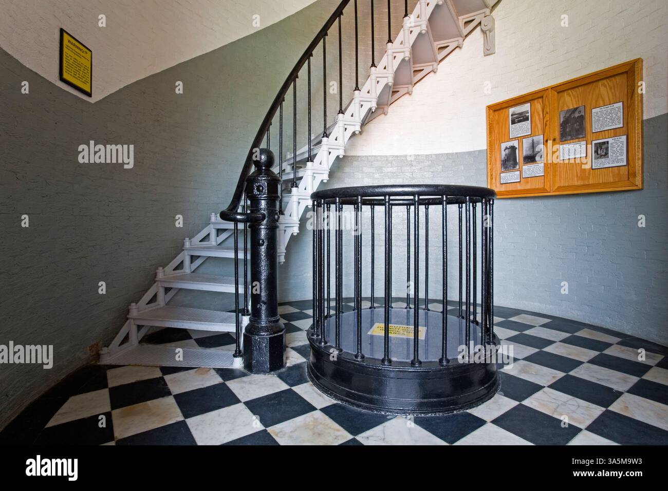 Spiral stairs in Ponce Inlet Lighthouse, Daytona Beach, Florida, USA ...