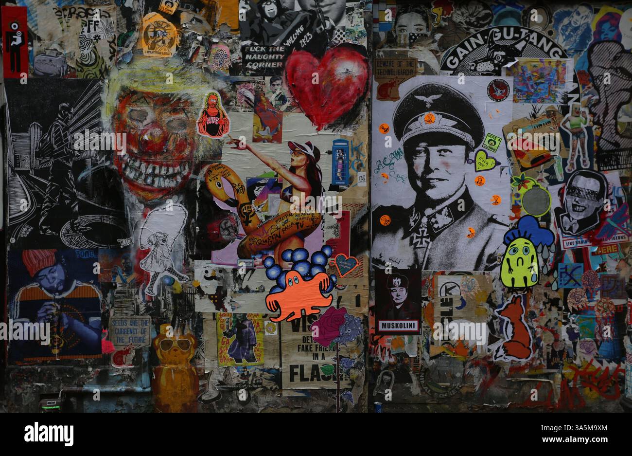 London, England, UK. 23rd Mar, 2025. A poster is displayed showing ELON ...