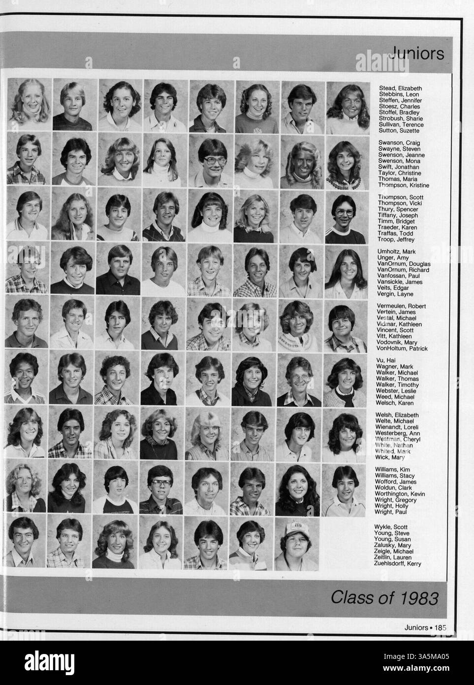 Major school events from the 1981 1982 academic year hi-res stock ...