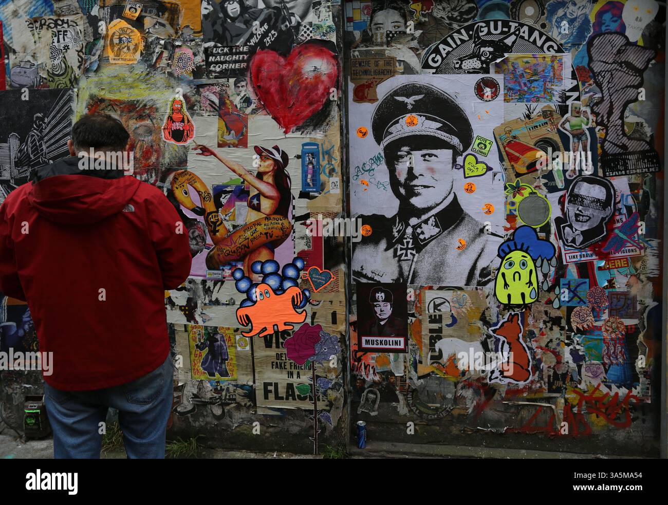 London, England, UK. 23rd Mar, 2025. A poster is displayed showing ELON ...