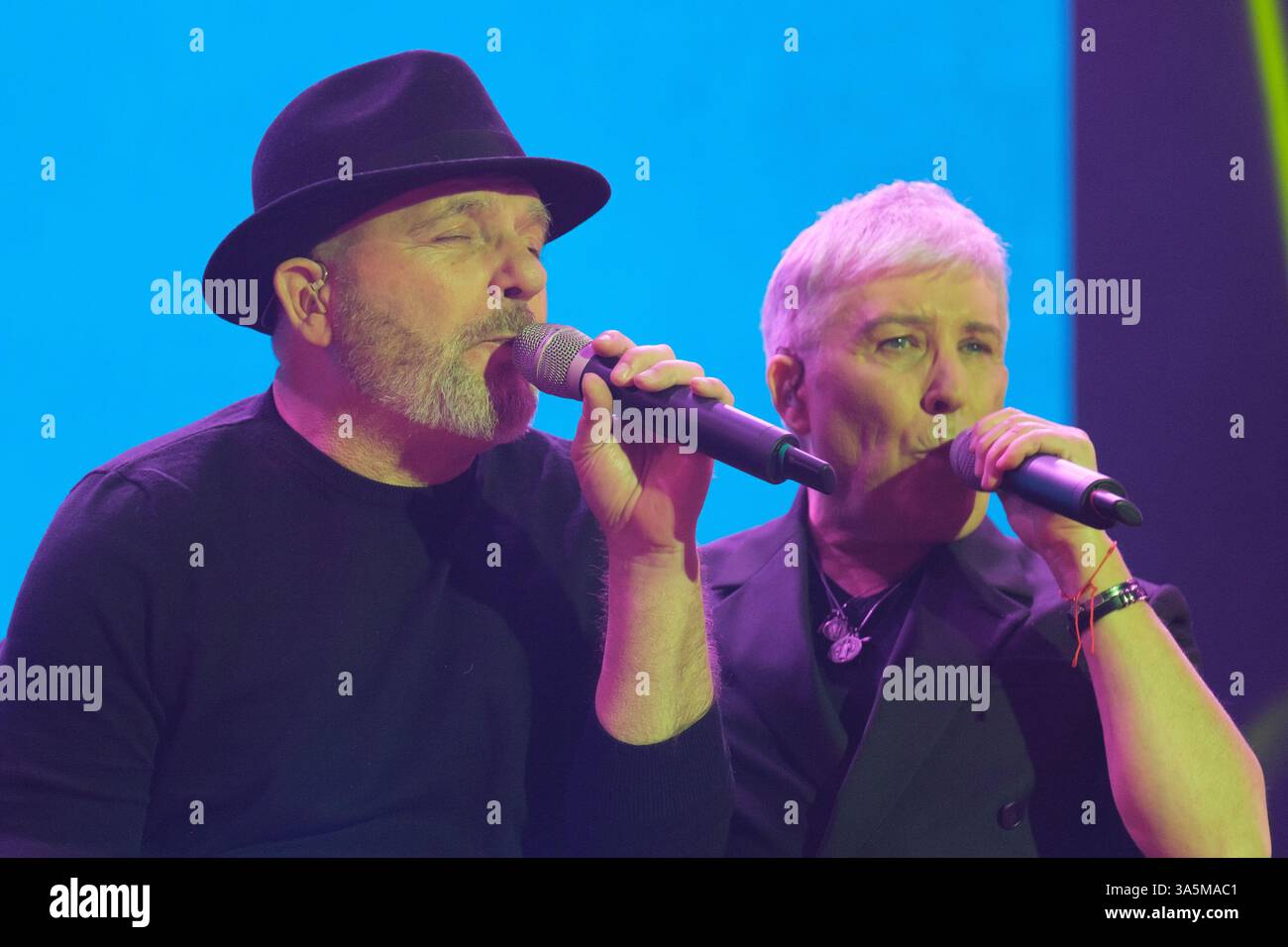 Los Pecos during their concert at the Movistar Arena, on 23 March, 2025 ...