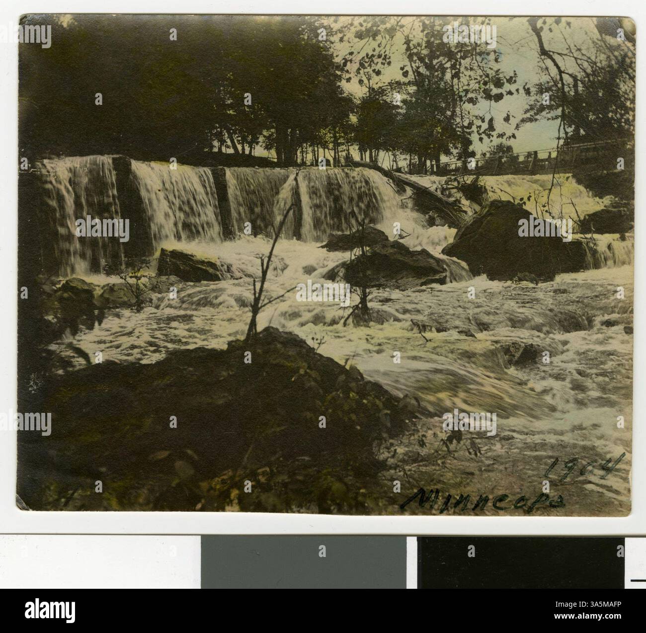 A photograph showcasing the Minneopa Falls in Minneopa State Park, near ...