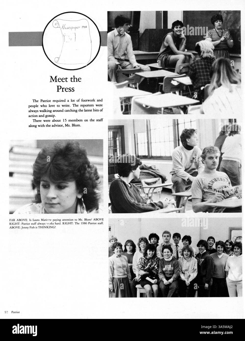 This 1986 yearbook from Patrick Henry High School captures the student ...
