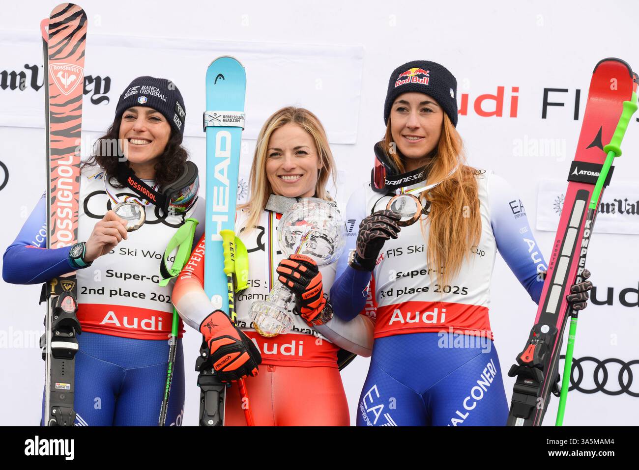 March 23, 2025, Sun Valley, Idaho, United States: The top three ski ...
