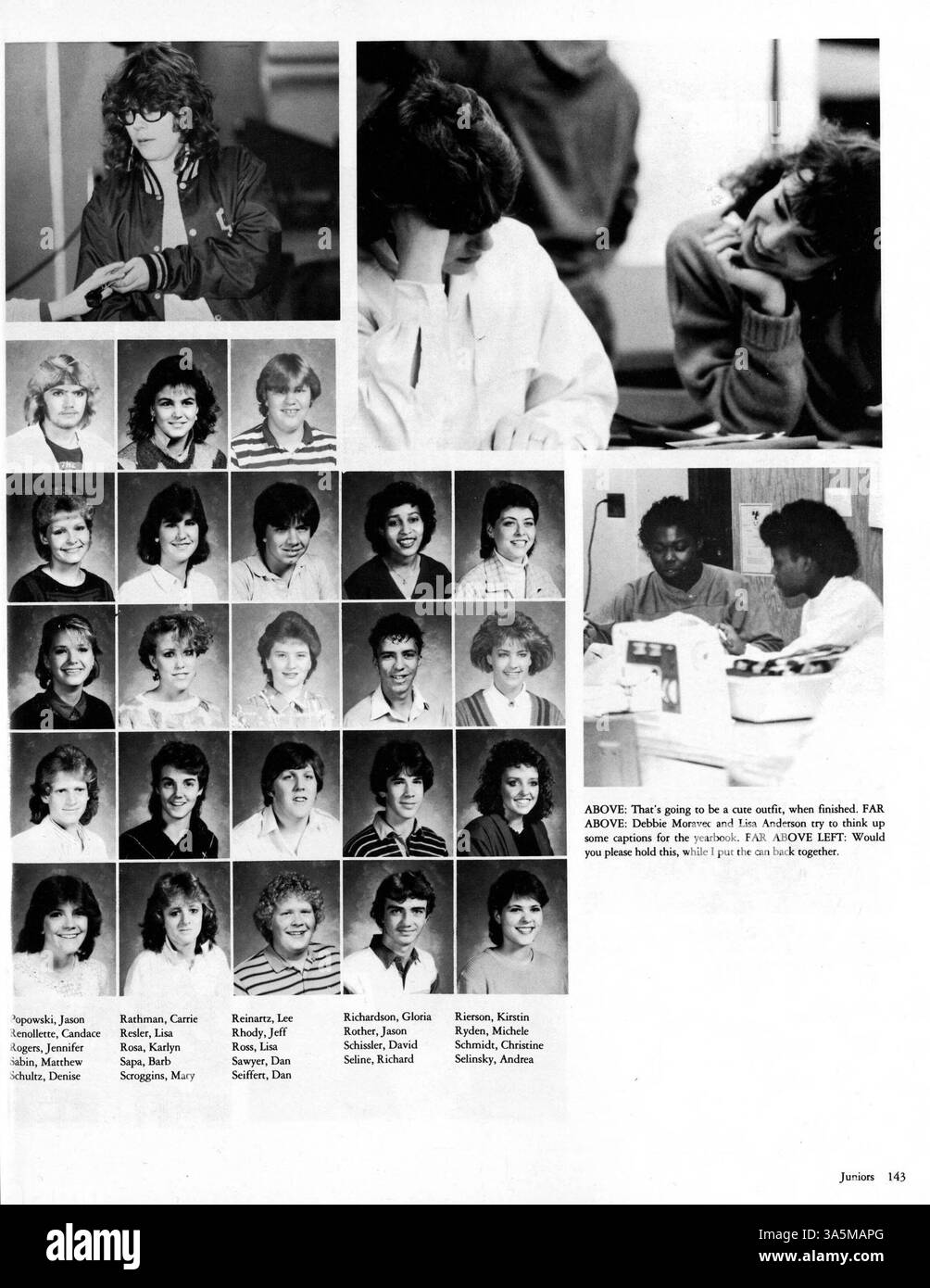 This high school yearbook captures student portraits, athletic ...