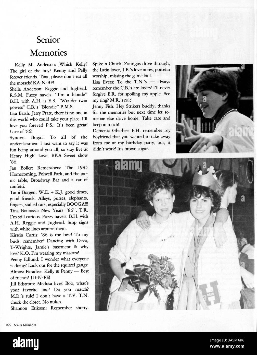 The 1986 yearbook of Patrick Henry High School reflects key moments of ...