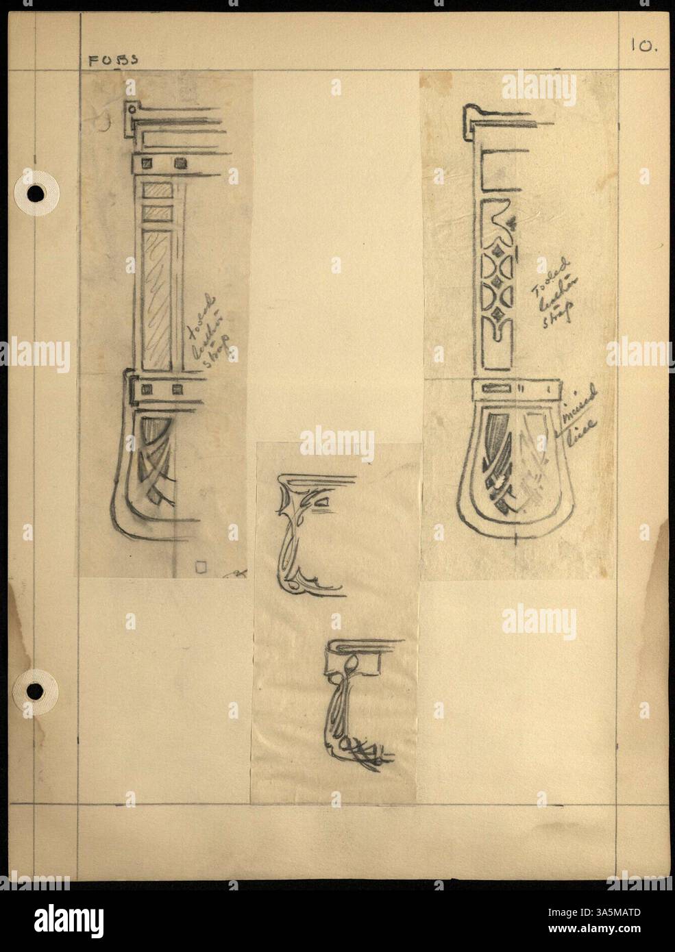 Mary moulton scrapbook contains pencil sketches hi-res stock ...