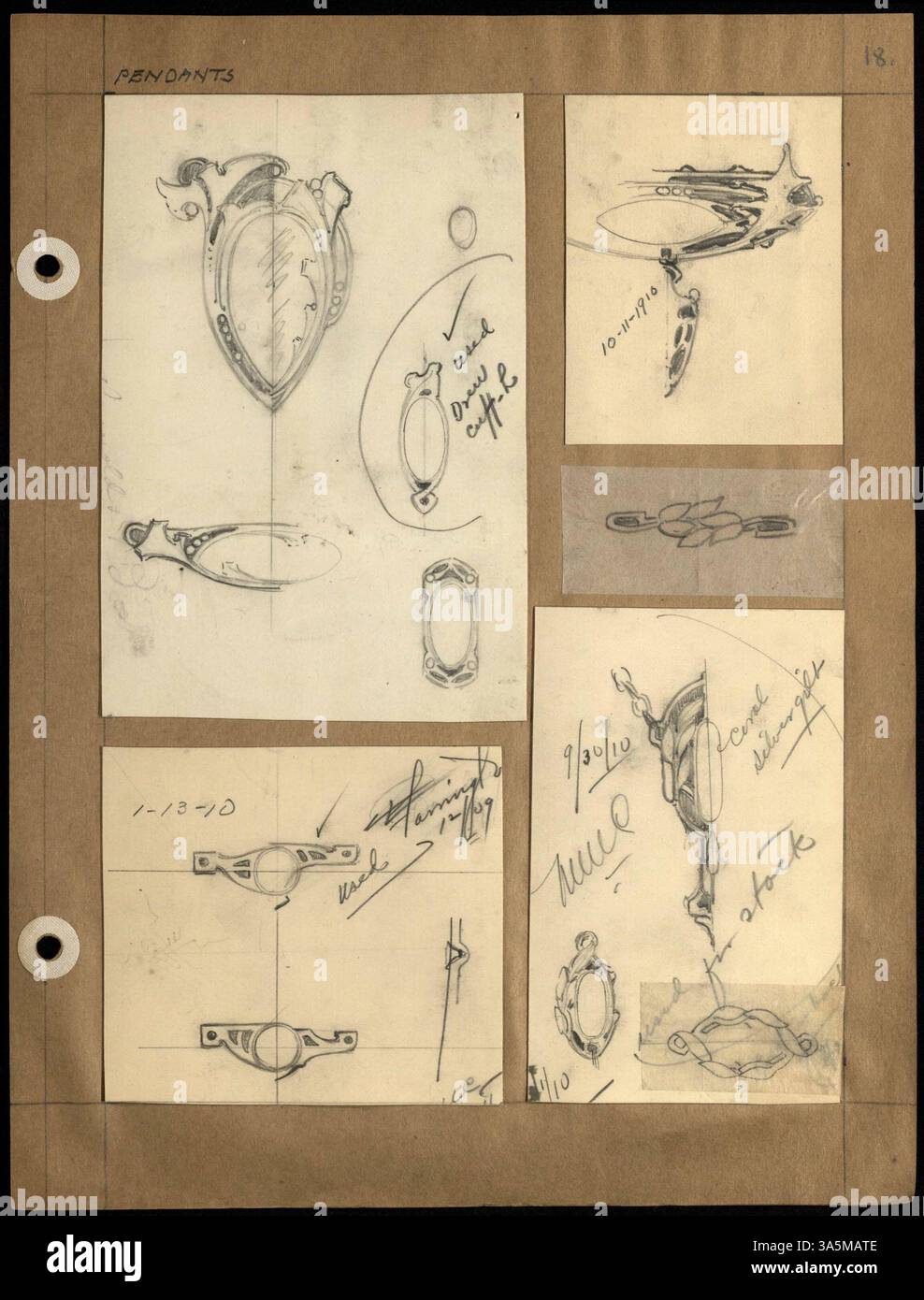Including pencil and ink drawings for bracelets hi-res stock ...