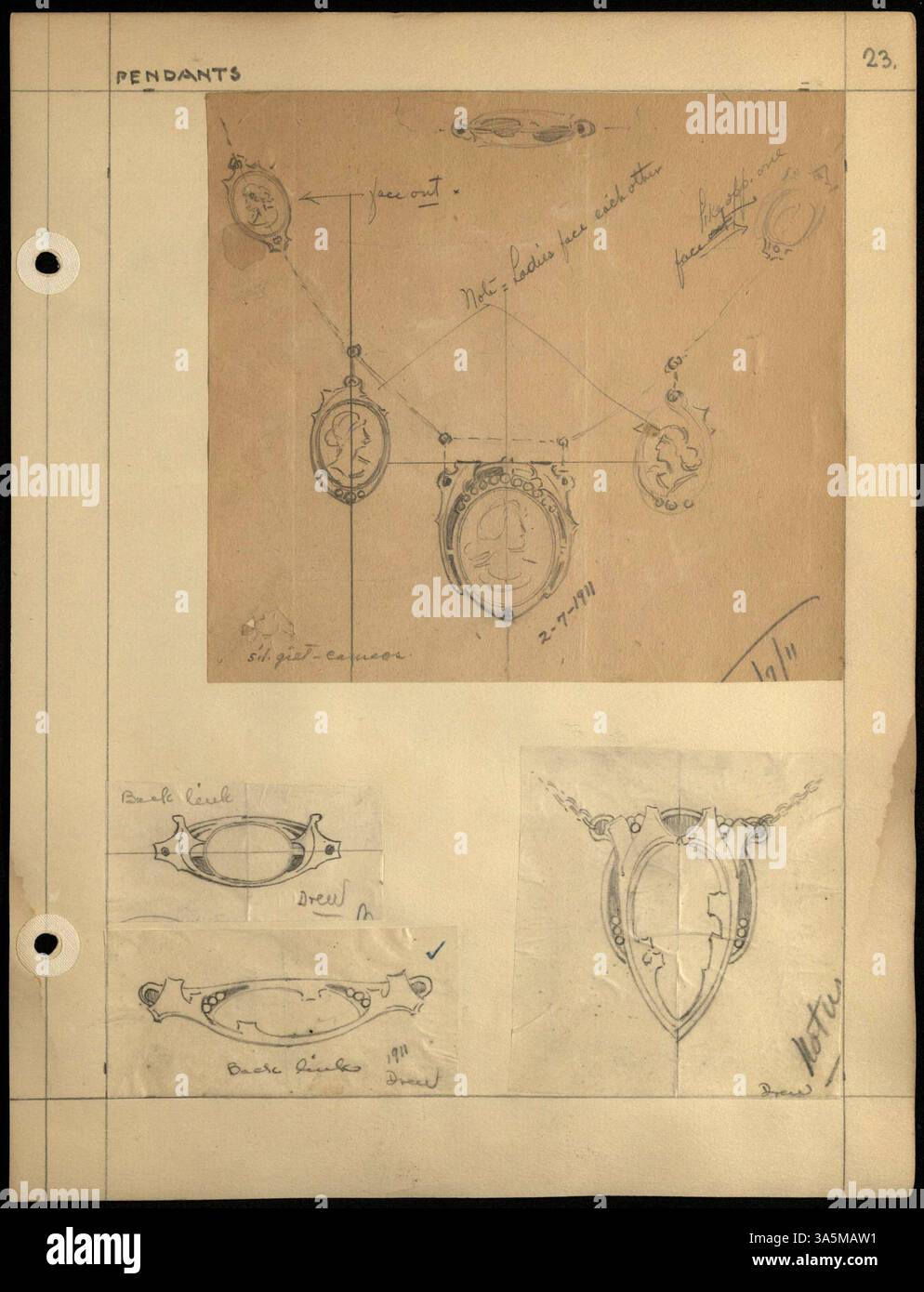 Mary moulton scrapbook showcases pencil sketches hi-res stock ...