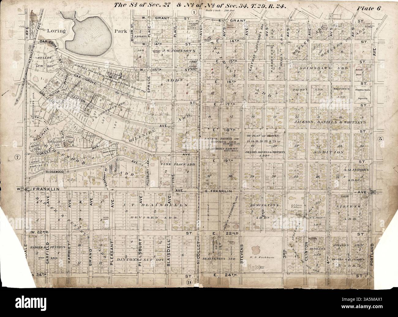 This atlas includes detailed surveys and plats of hennepin county hi ...