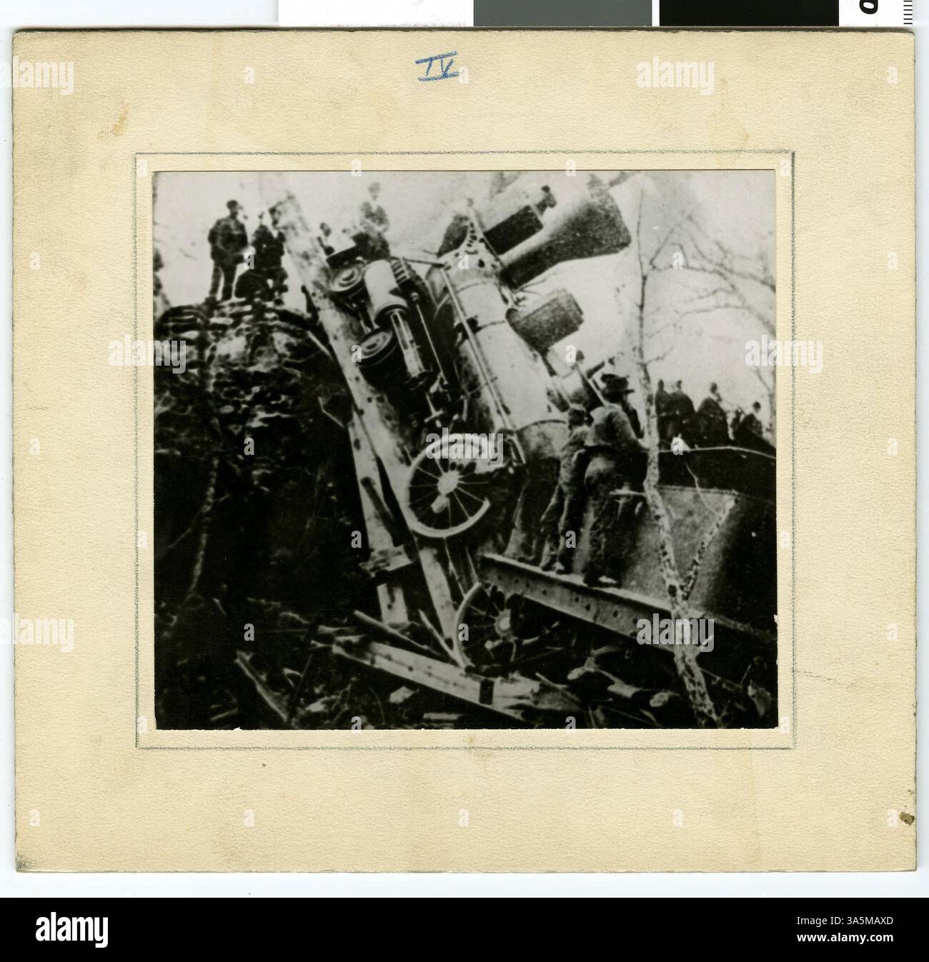 A view of the railroad accident at Bradley's Crossing in Blue Earth ...