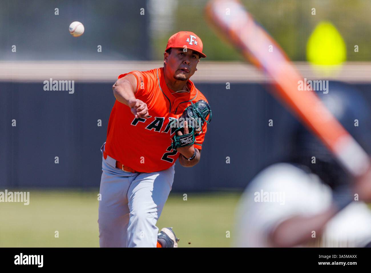 Florida A&M pitcher Jesus Campa (27) pitches against Alabama State ...