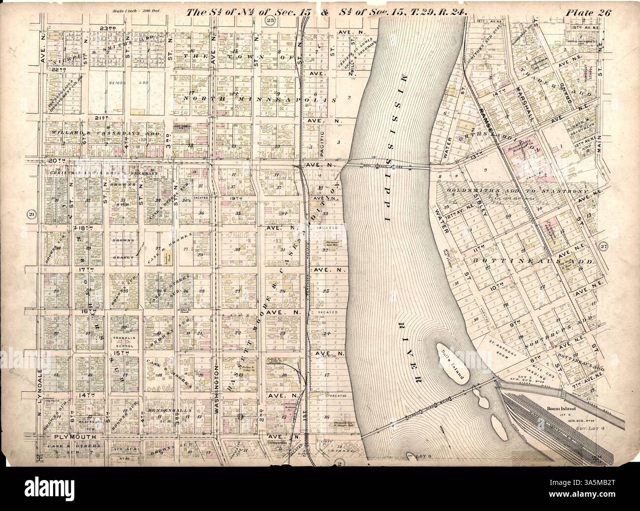 Section lines with a subdivision index hi-res stock photography and ...