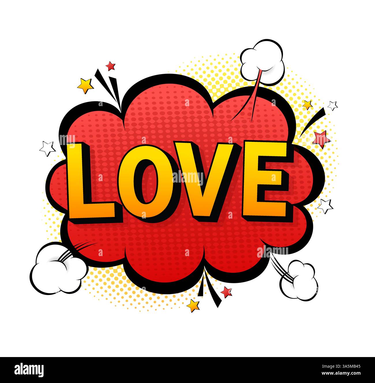 Love pop illustration in vintage style. Vector typography. Invitation ...