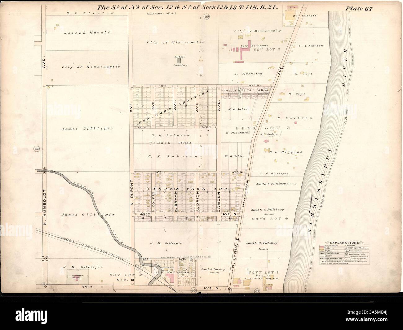 This atlas contains detailed surveys and plats of Minneapolis ...