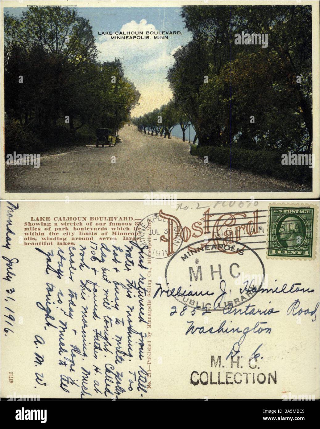 Lake Calhoun Boulevard in Minneapolis showcases a scenic stretch of ...