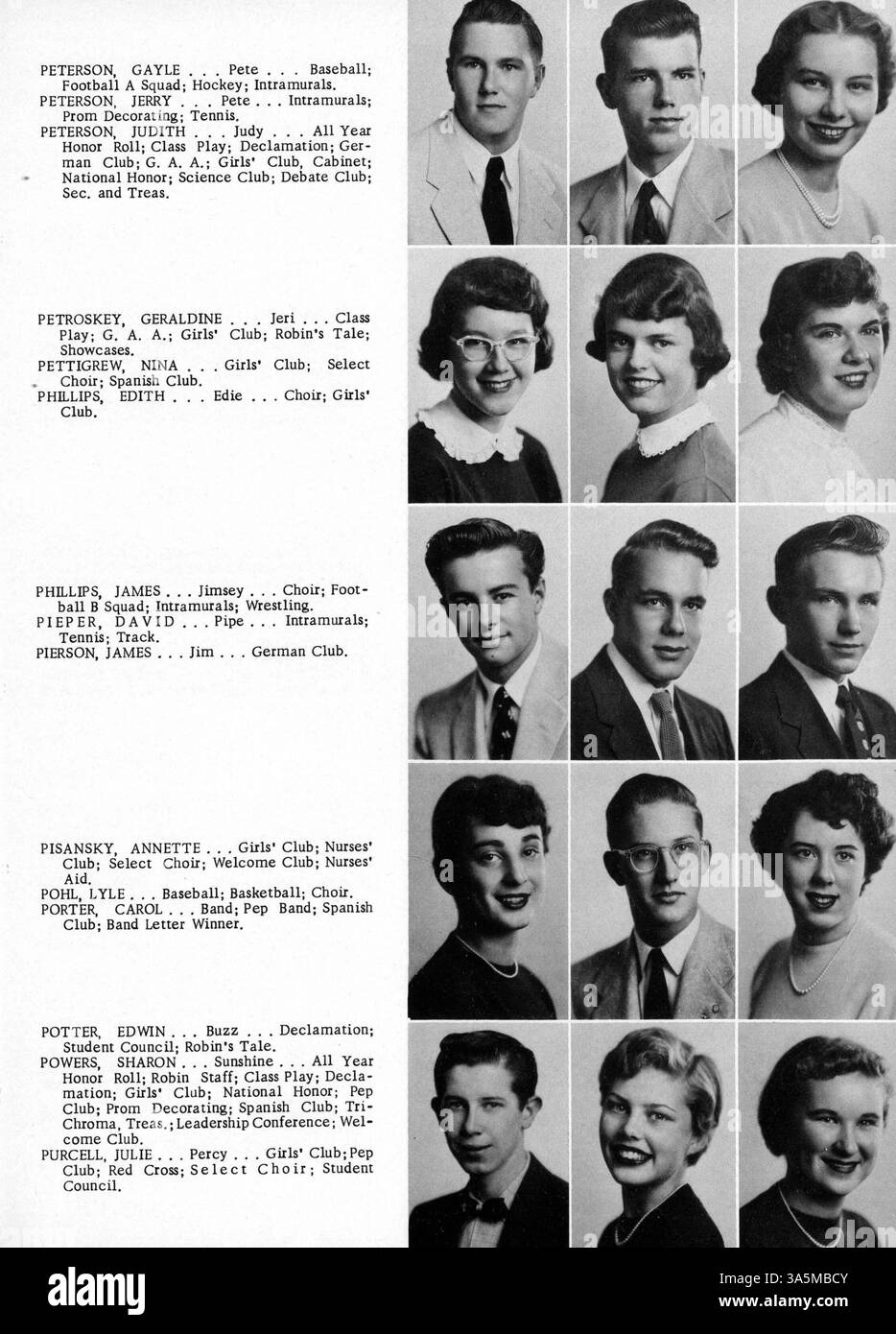 The Robbinsdale High School Yearbook 'The Robin 1955' captures important moments of the 1954 ...