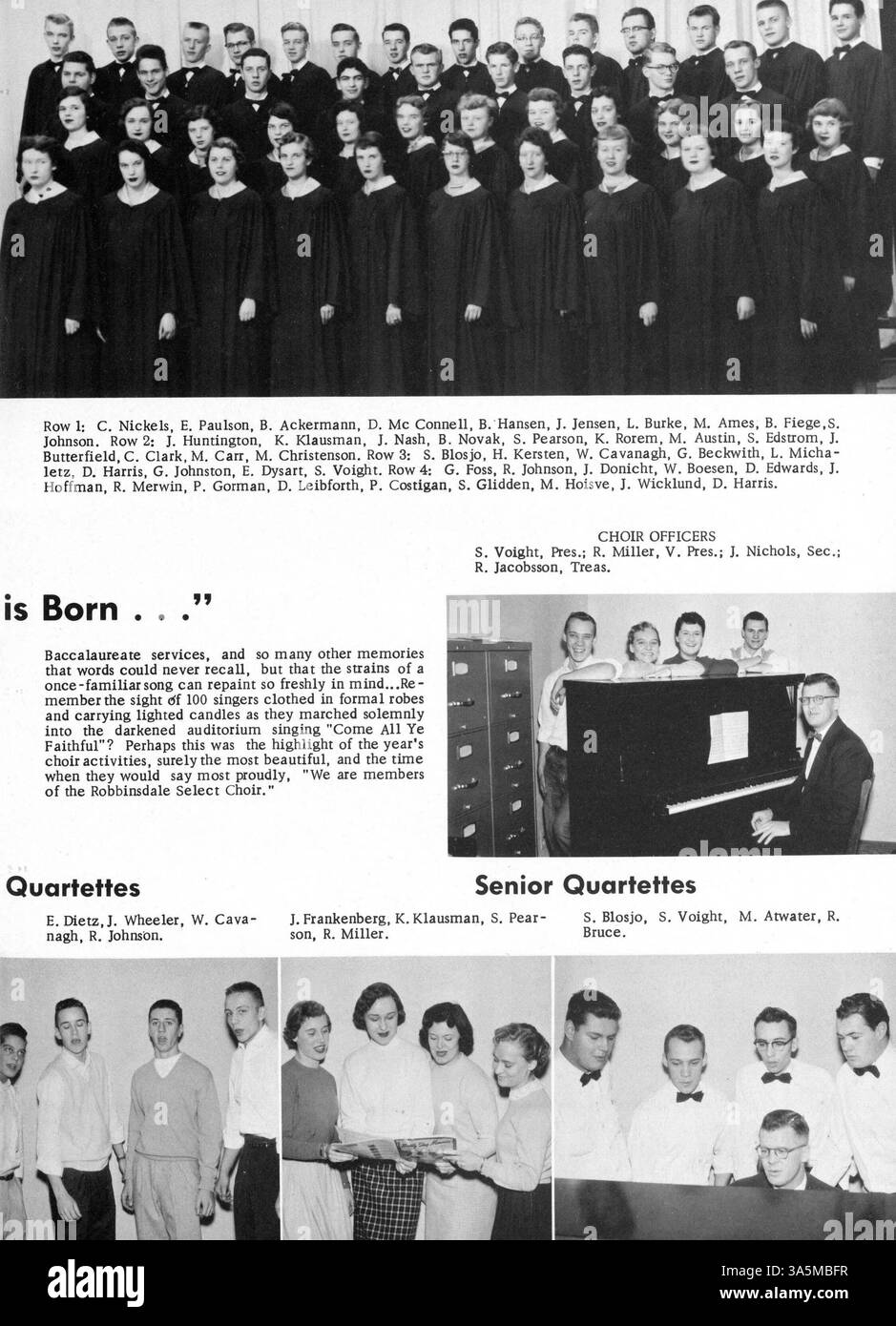 'The Robin 1955' yearbook from Robbinsdale High School documents the ...