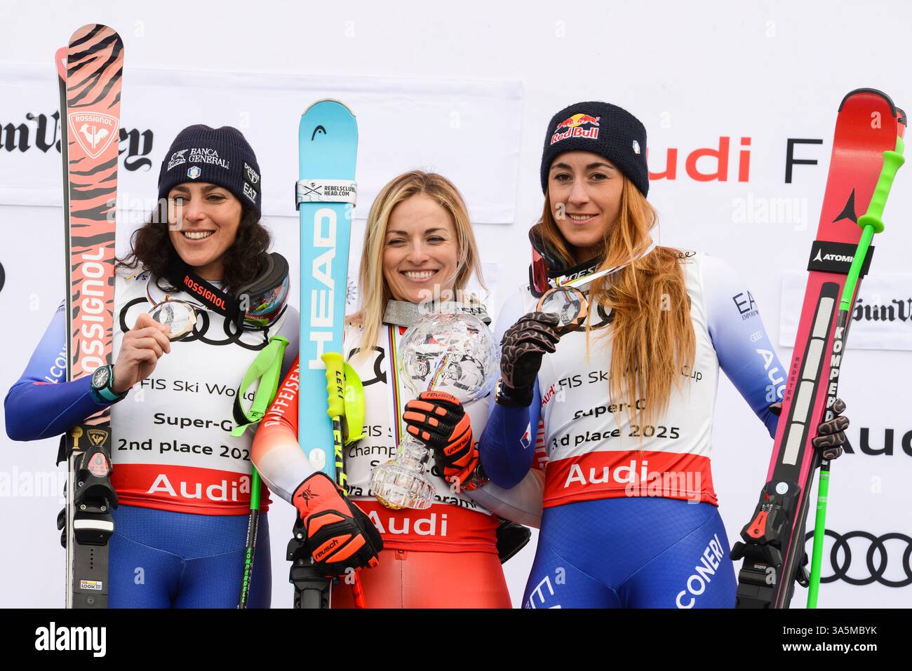 March 23, 2025, Sun Valley, Idaho, United States: The top three ski ...