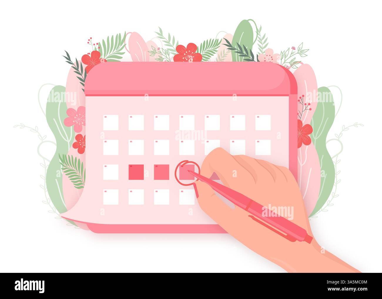 Menstruation period. Female period protection. Vector illustration ...