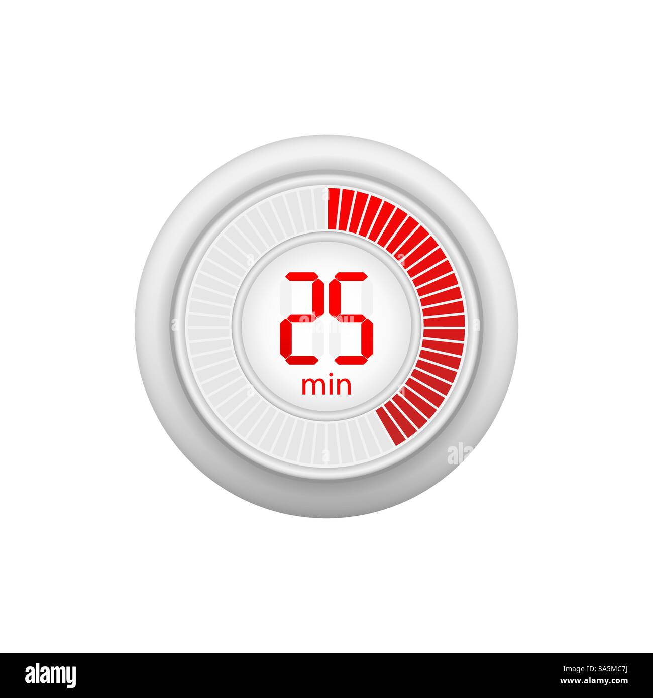 Icon of a timer with 25 minutes on the white background. Vector ...