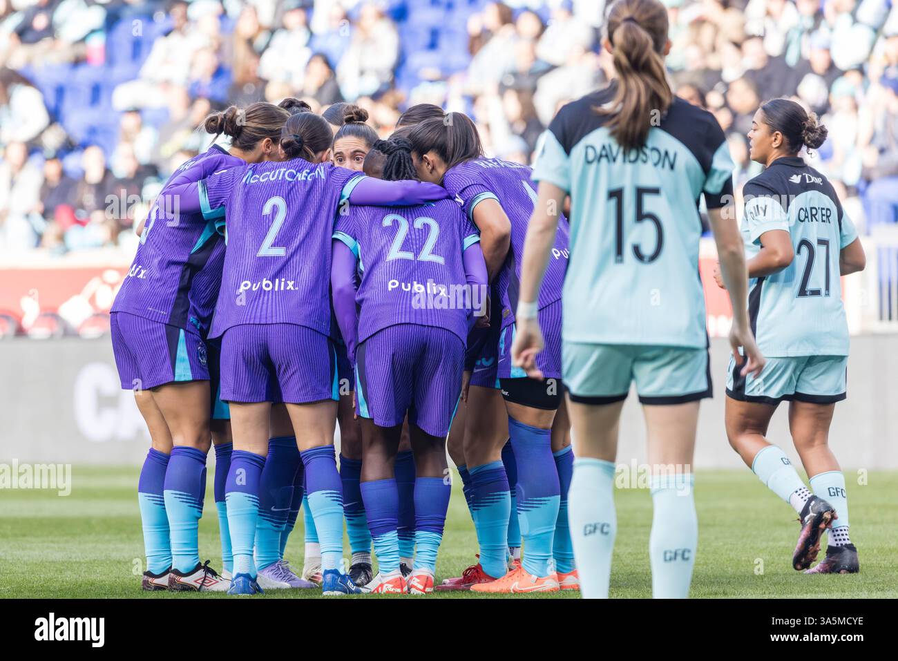 Harrison, United States . 23rd Mar, 2025. Players of Orlando Pride ...