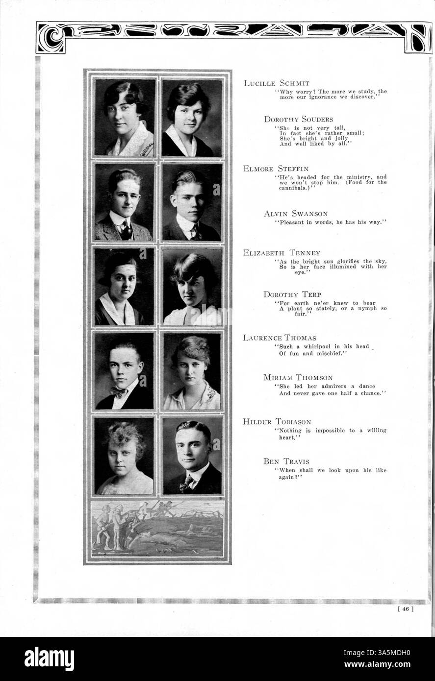 This 1918 edition of centralian yearbook features highlights fro hi-res stock photography and ...