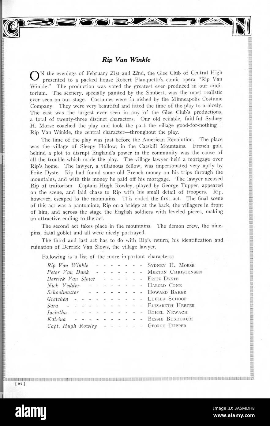 The centralian yearbook of 1918 from central high school highlig hi-res stock photography and ...