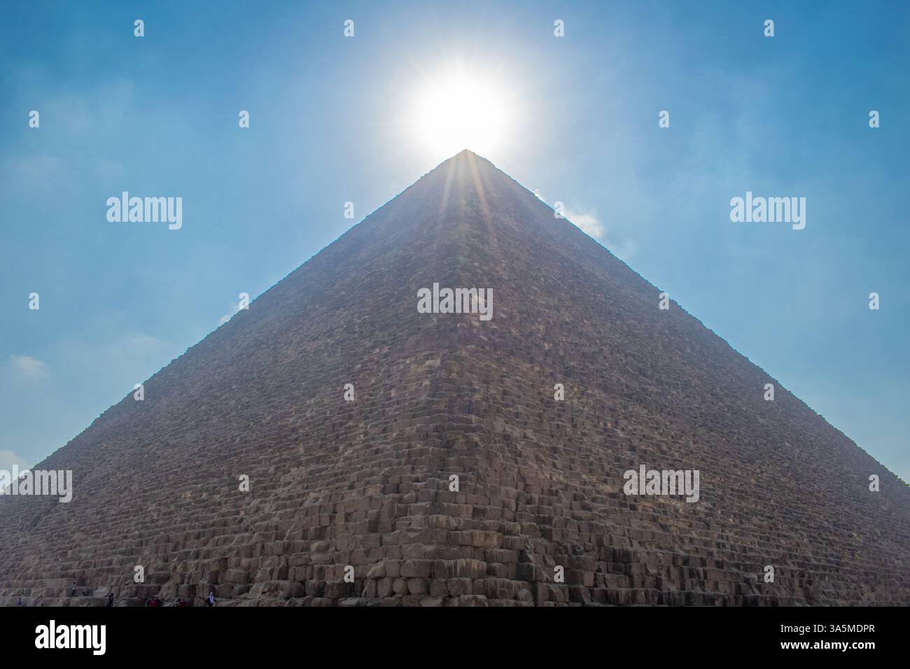 Famous Great Pyramids of Chephren and Cheops, Cairo, Egypt. Two of the ...