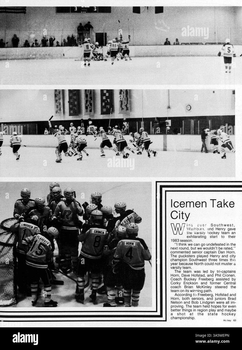 Yearbook of 1982 highlights the academic hi-res stock photography and ...