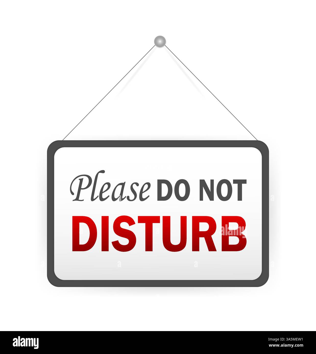 Paper sign do not disturb. Modern vector illustration design. Vintage ...
