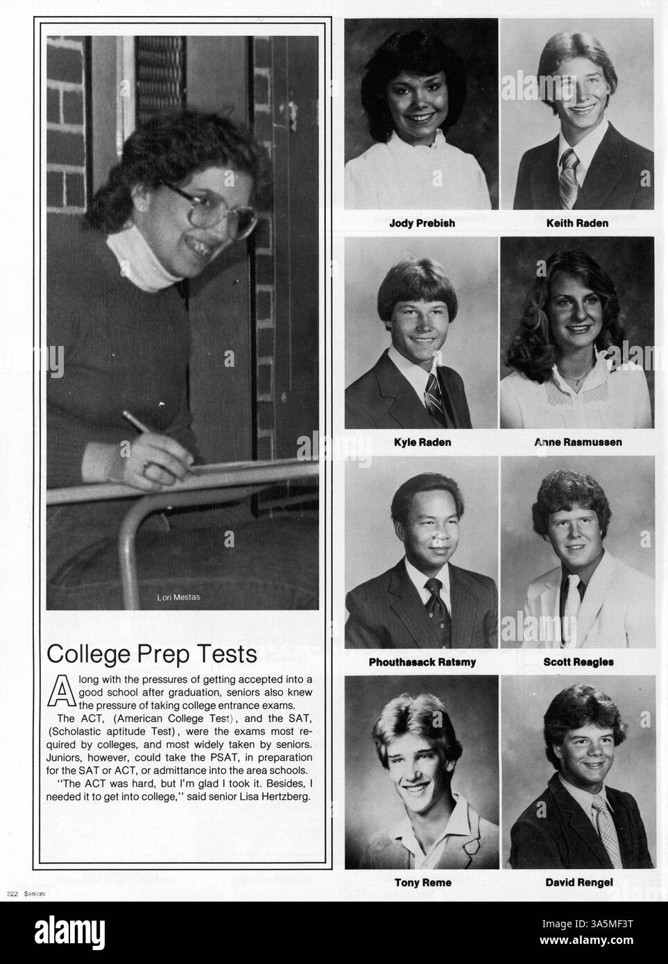 Reflects the 1982 1983 school year at roosevelt high school hi-res stock photography and images ...