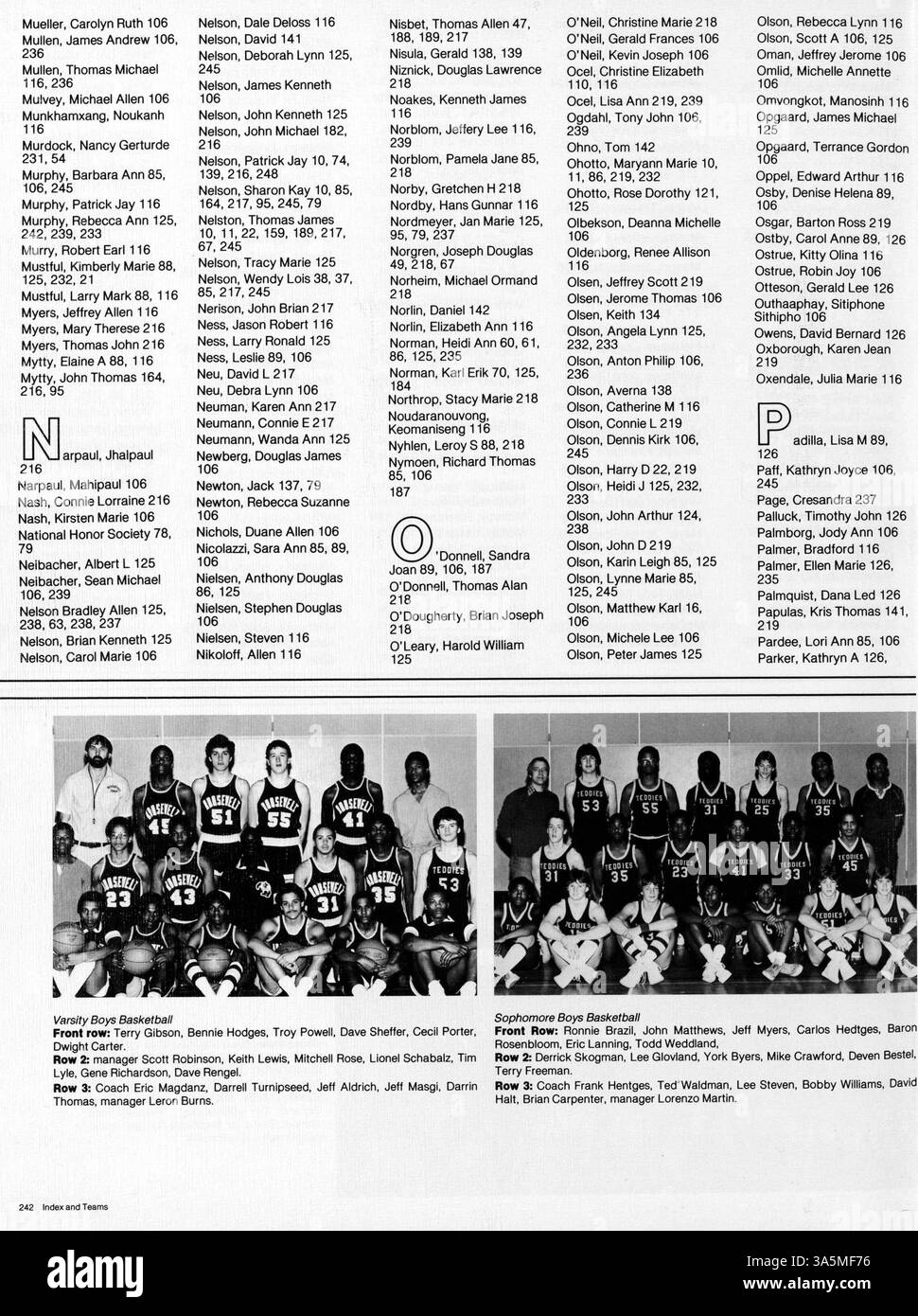 Documents the 1982 1983 year at roosevelt high school hi-res stock photography and images - Alamy