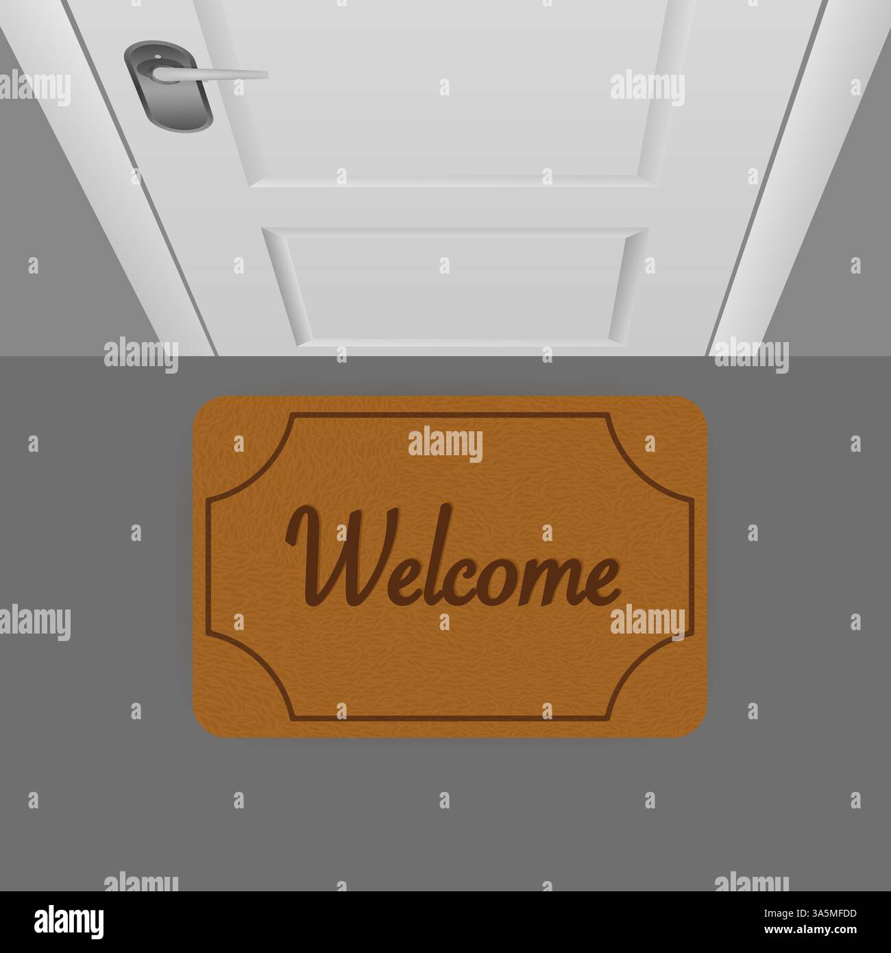 Welcome rug, great design for any purposes. Cartoon icon. Vector ...
