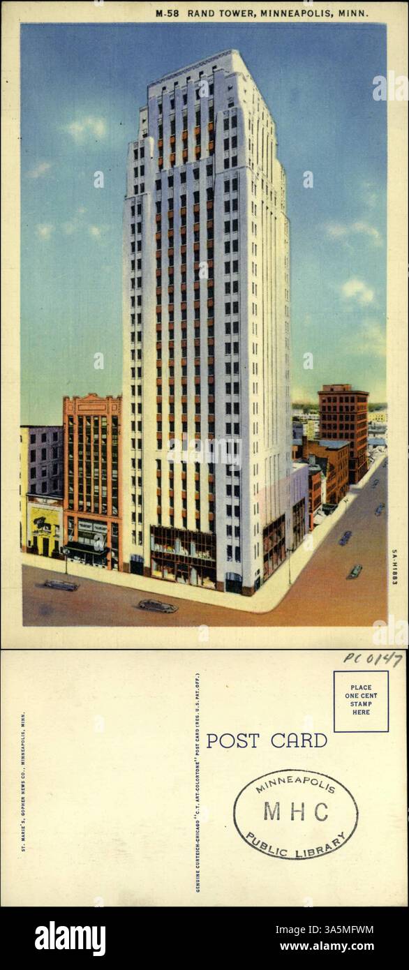 Rand Tower is a historic skyscraper in downtown Minneapolis, Minnesota ...