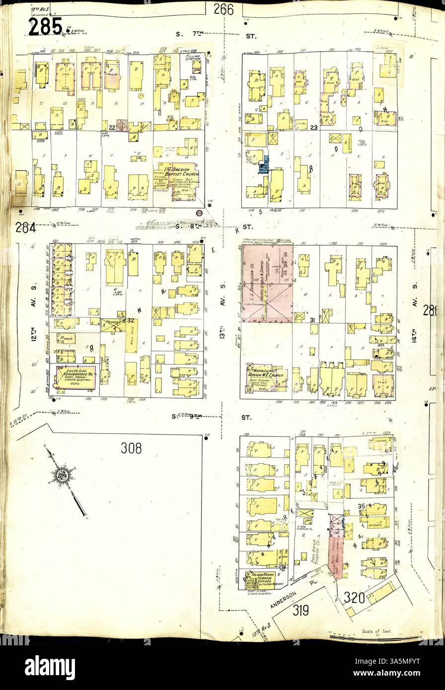 Sanborn Insurance Maps, Volume 3, capture the city's growth from 1912 ...