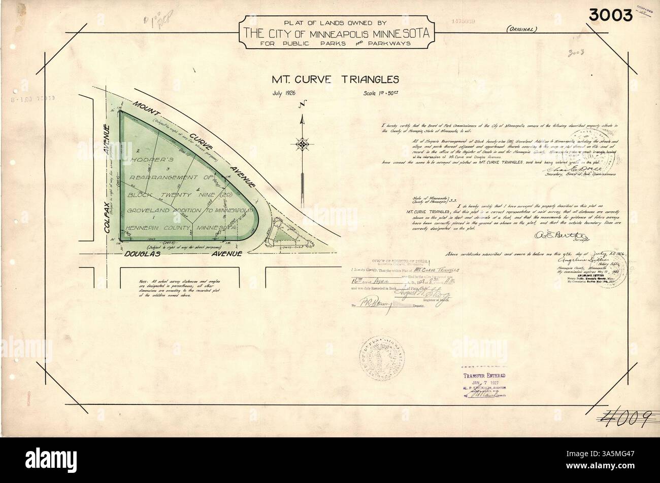The Mt. Curve Triangles section in Minneapolis Park Board is a key area ...