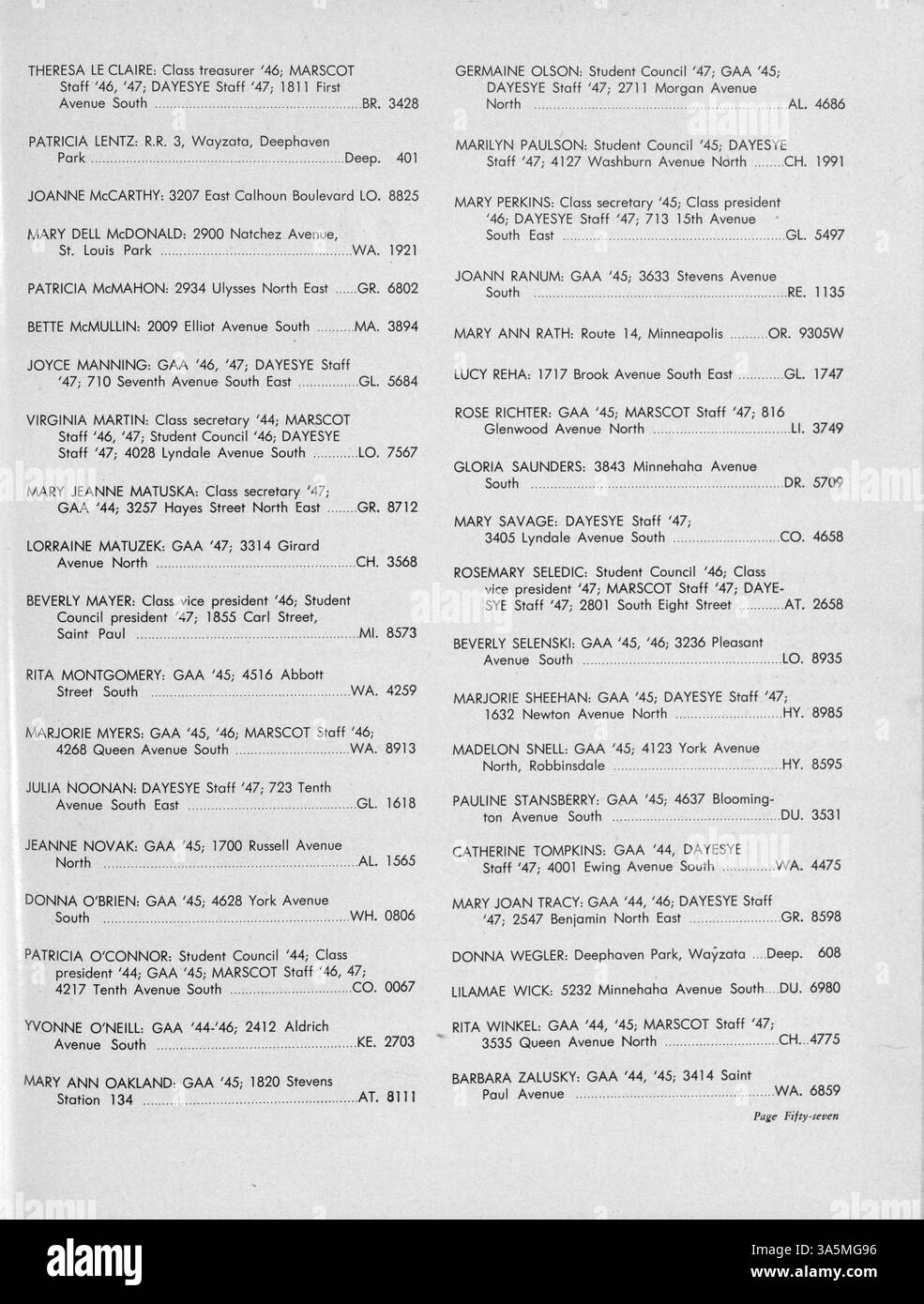 The 1947 yearbook of St. Margaret's Academy highlights students, teachers, athletic teams ...