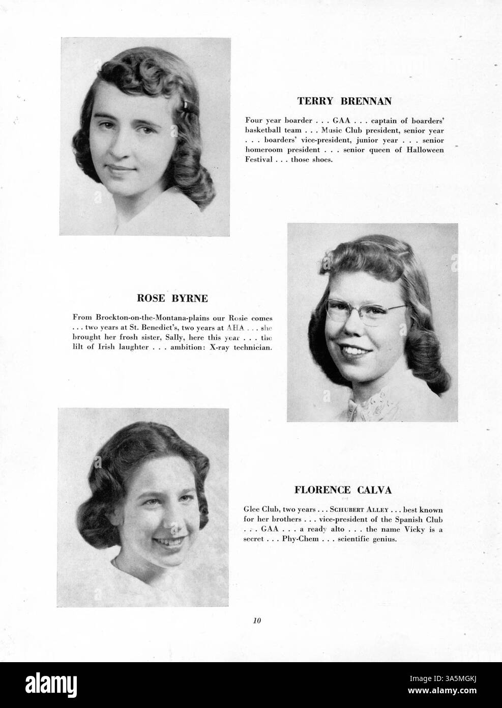 The 1948 yearbook from the Academy of Holy Angels captures students ...