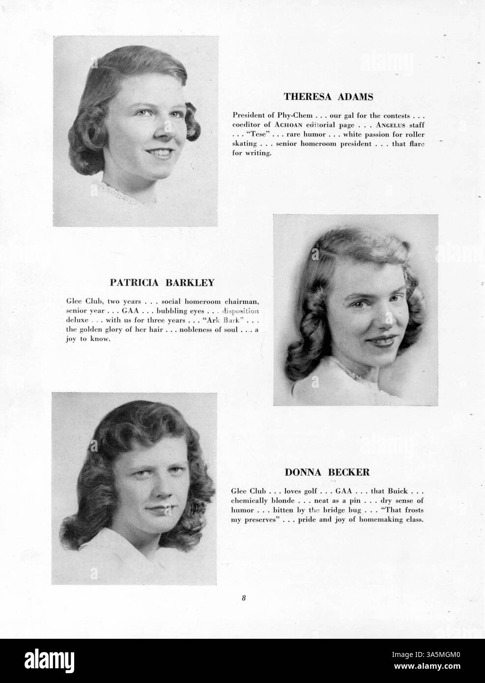 The 1948 Angelus yearbook from Academy of Holy Angels documents the 1947-1948 school year ...