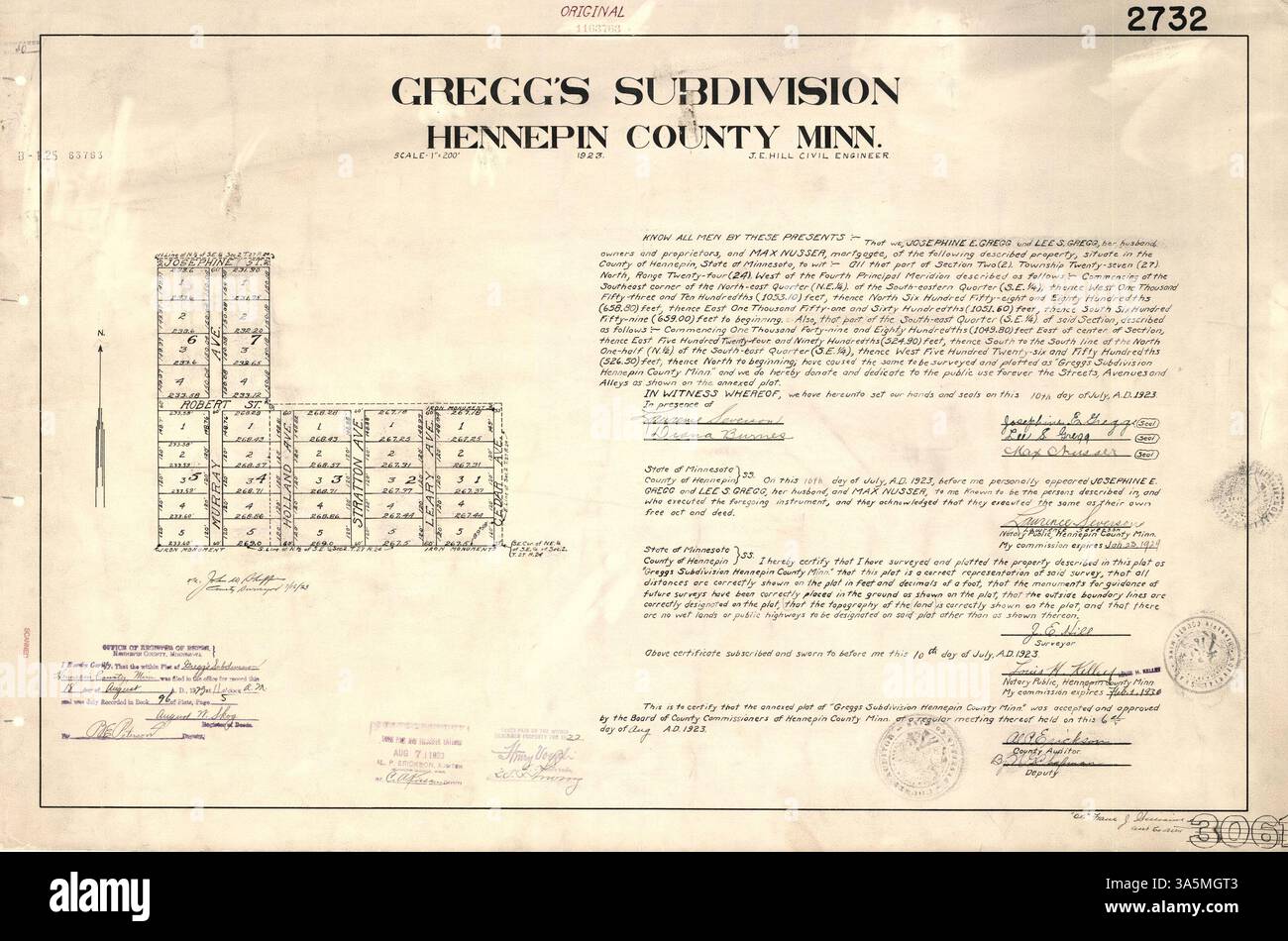 Gregg's Subdivision is a documented area in Hennepin County, detailed ...