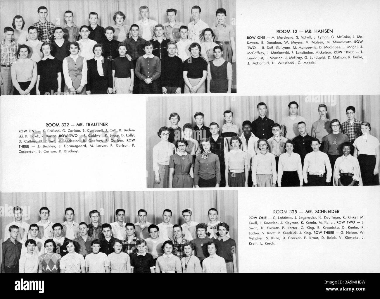 This 1955 polaris yearbook captures student activities hi-res stock ...