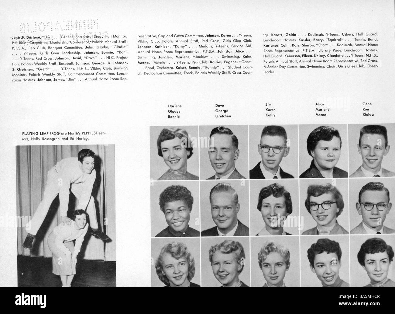 The 1955 Polaris Yearbook from North High School includes details of ...