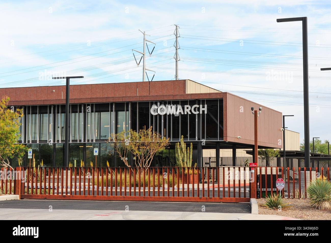 March 23, 2025, Mesa, Arizona, USA: The exterior of the Comarch data center, one of several IT ...