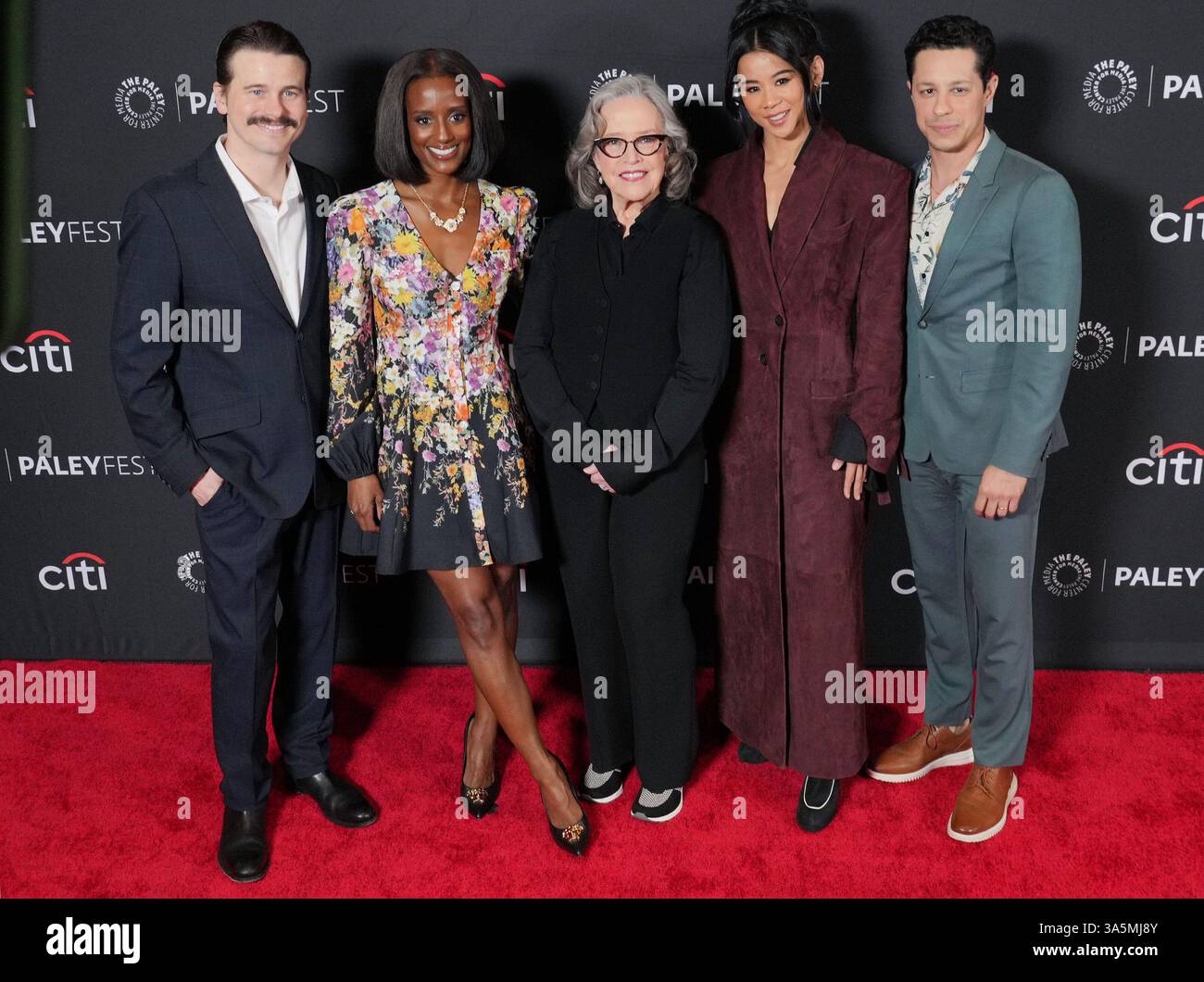 (L-R) MATLOCK Cast - Jason Ritter, Skye P. Marshall, Kathy Bates, Leah ...