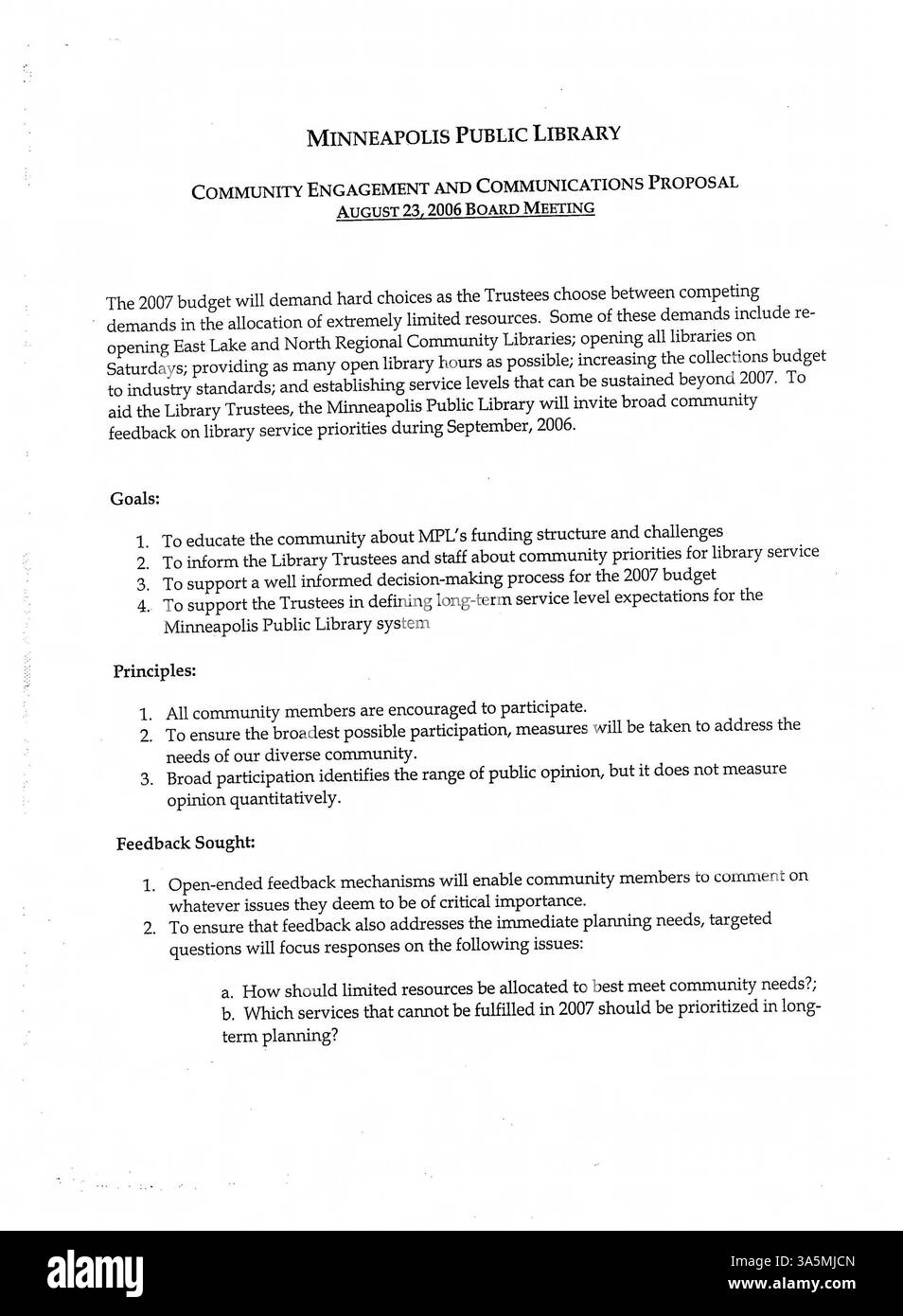 Minutes from the 2006 Minneapolis Public Library Board of Directors ...