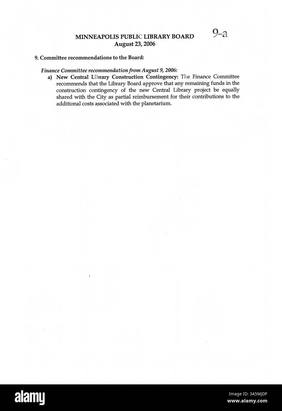 The 2006 minutes of the Minneapolis Public Library Board of Directors ...