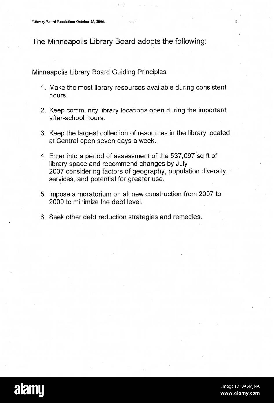 These 2006 meeting minutes of the Minneapolis Public Library Board ...
