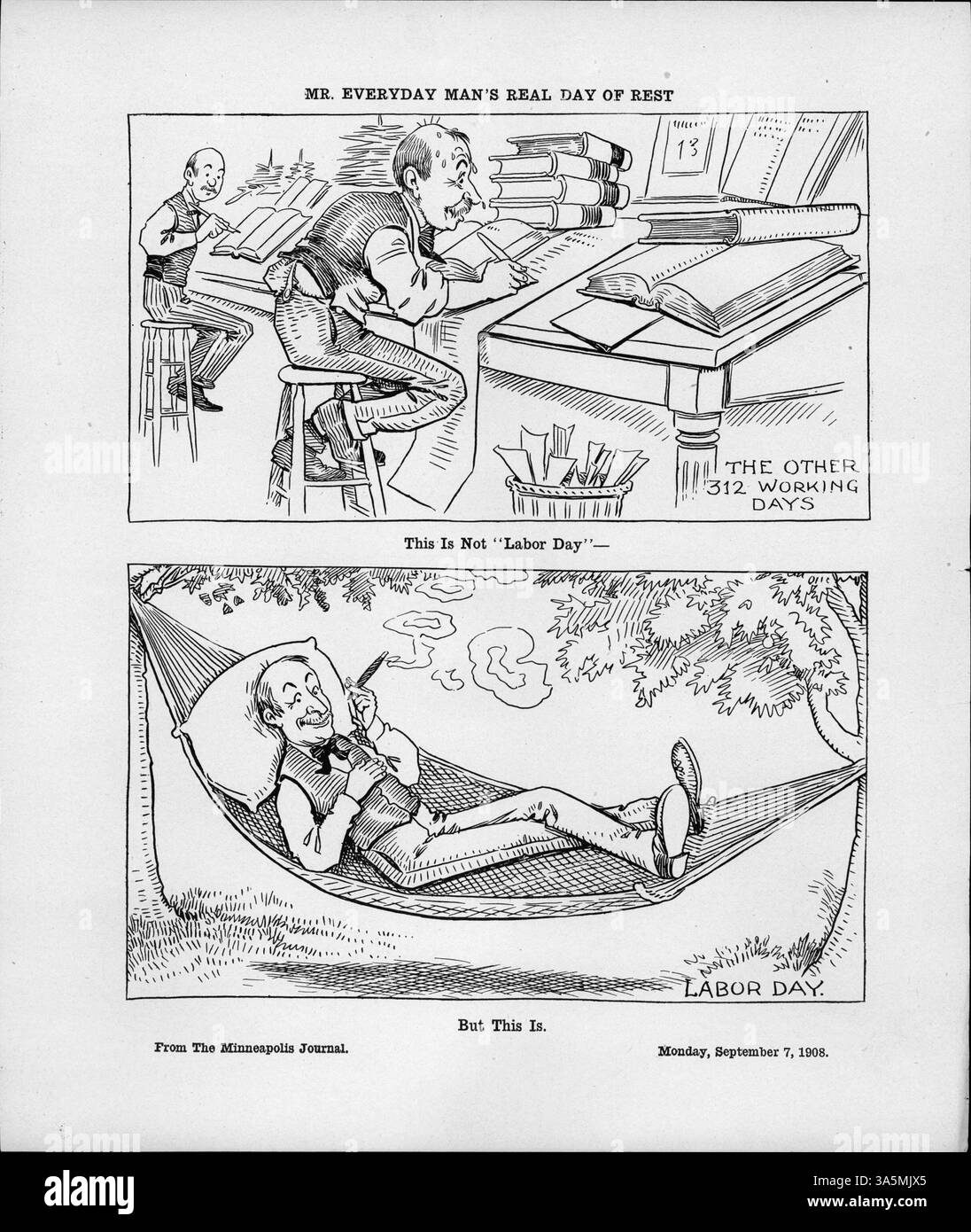 Labor conditions cartoon Black and White Stock Photos & Images - Alamy