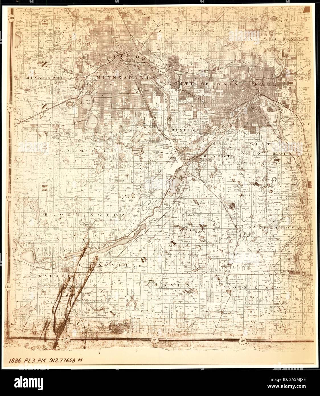 This map shows the northwestern portion of the Twin Cities metropolitan ...